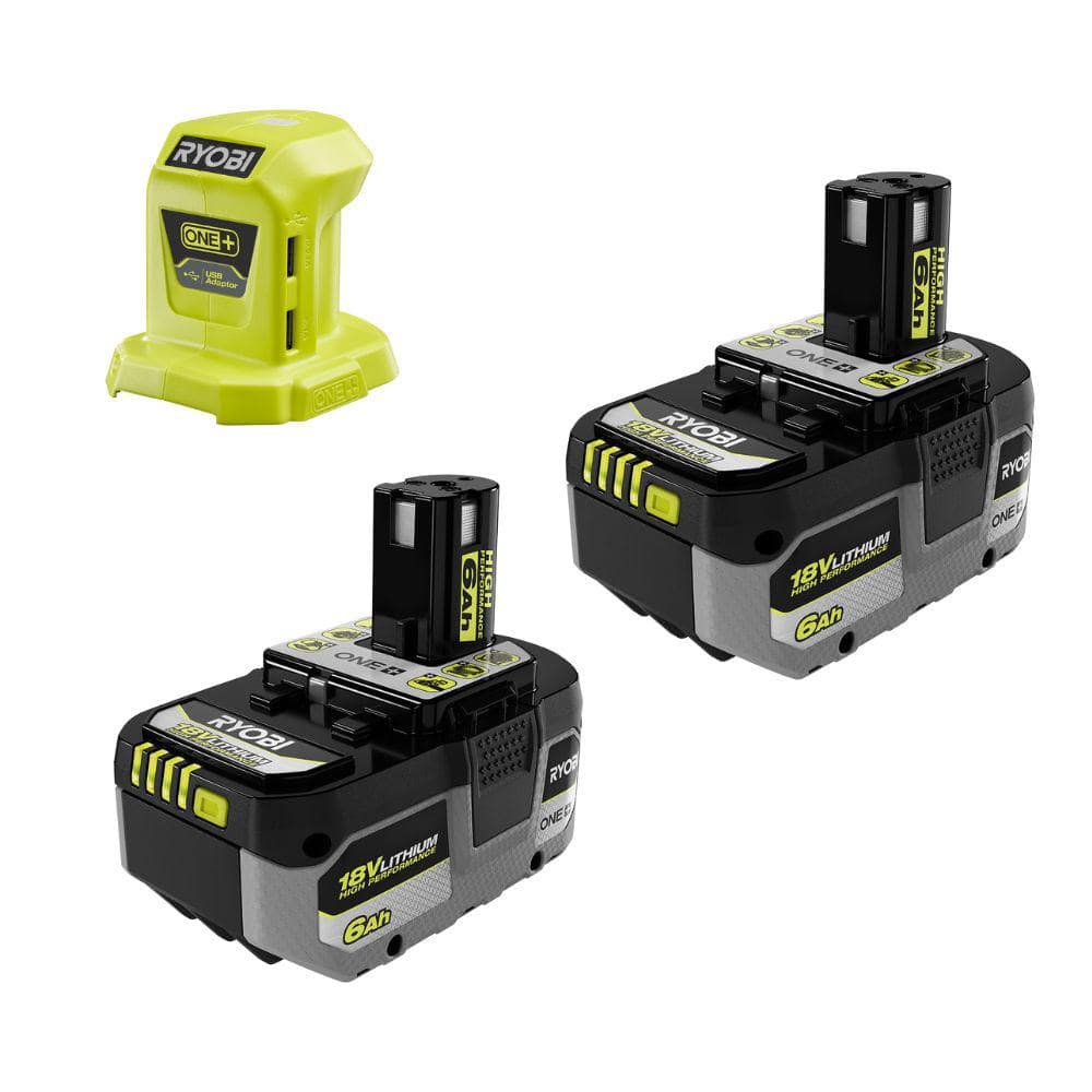 RYOBI ONE+ 18V Cordless Portable Power Source with 6.0 Ah HIGH PERFORM ...