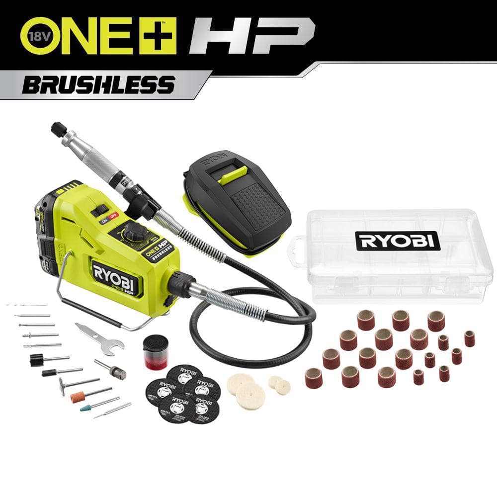 RYOBI ONE+ HP 18V Brushless Cordless Rotary Tool (Tool Only) with Vari ...