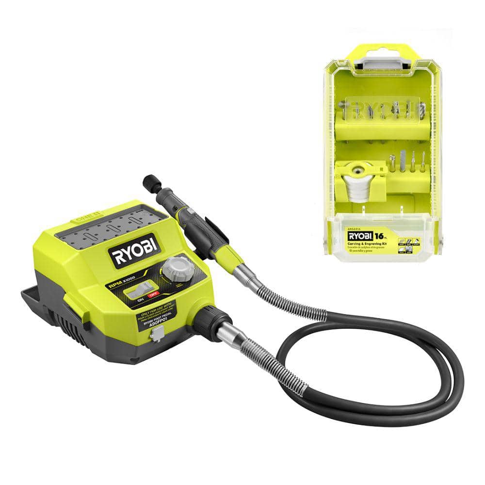 RYOBI ONE+ 18V Cordless Rotary Tool Station (Tool Only) with Rotary To ...
