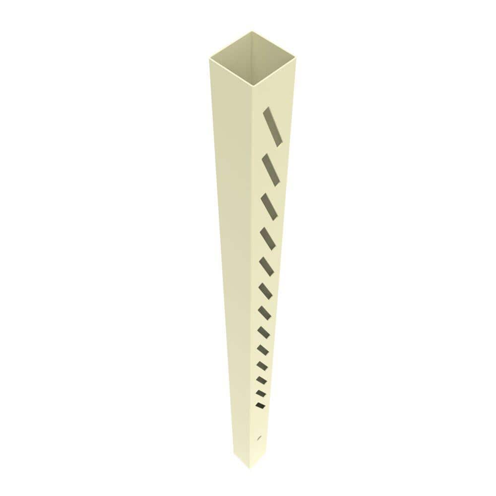 Barrette Outdoor Living Louvered Vinyl Fence Post, 5x5x102 in, Sand Li ...