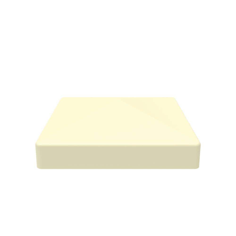 Louvered 6 in. x 6 in. Sand Vinyl Pyramid Fence Post Top – Super Arbor