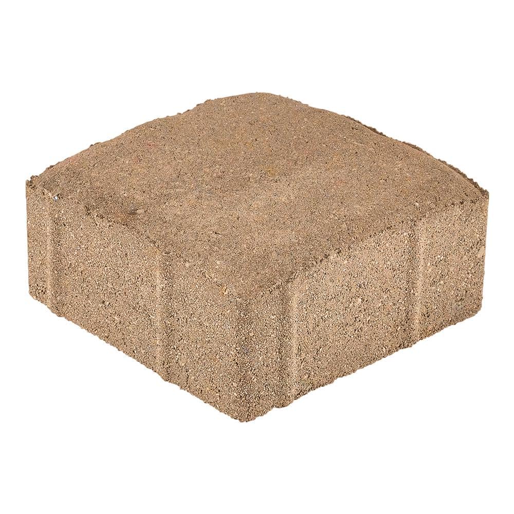 Pavestone Plaza Square 5.5 in. L x 5.5 in. W x 2.25 in. H Sandstone Co ...