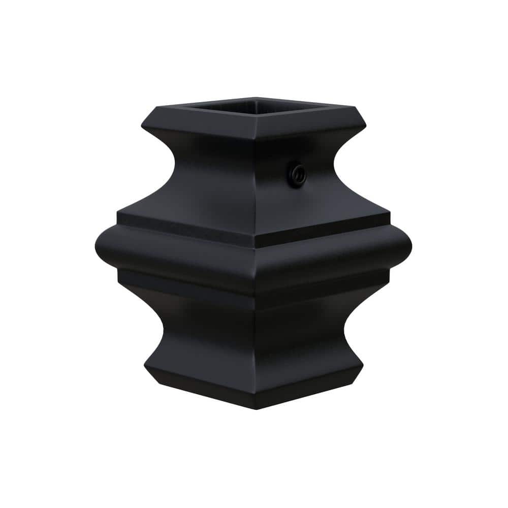 EVERMARK Stair Parts 5/8 in. Satin Black Metal Knuckle Baluster Fittin ...