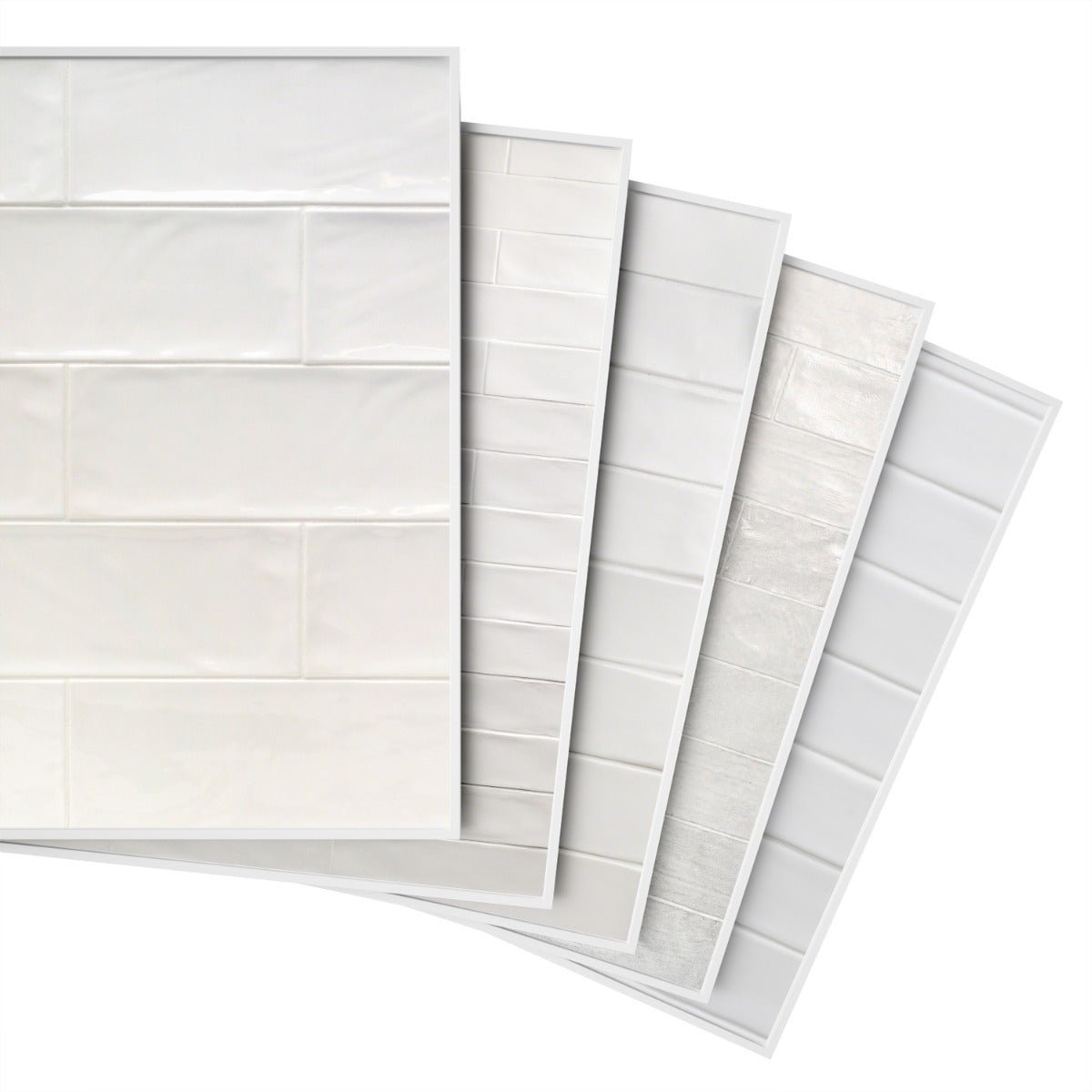 White Ceramic Subway Tile Sample Bundle - 5 Best Sellers – Super Arbor