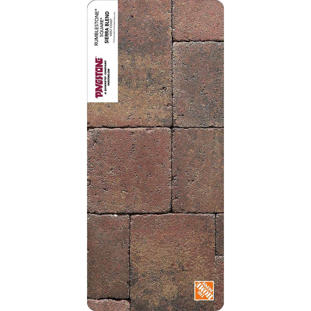 Pavestone PAPER SAMPLE - 7 in. x 7 in. Sierra Blend Concrete Paver (1 ...