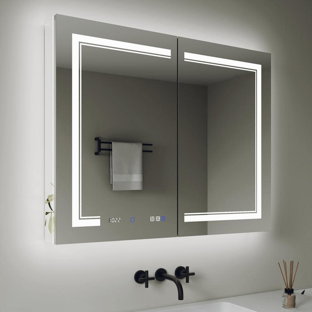 GroGro Delux2 40 in. W x 32 in. H Rectangular Recessed/Surface Mount M ...
