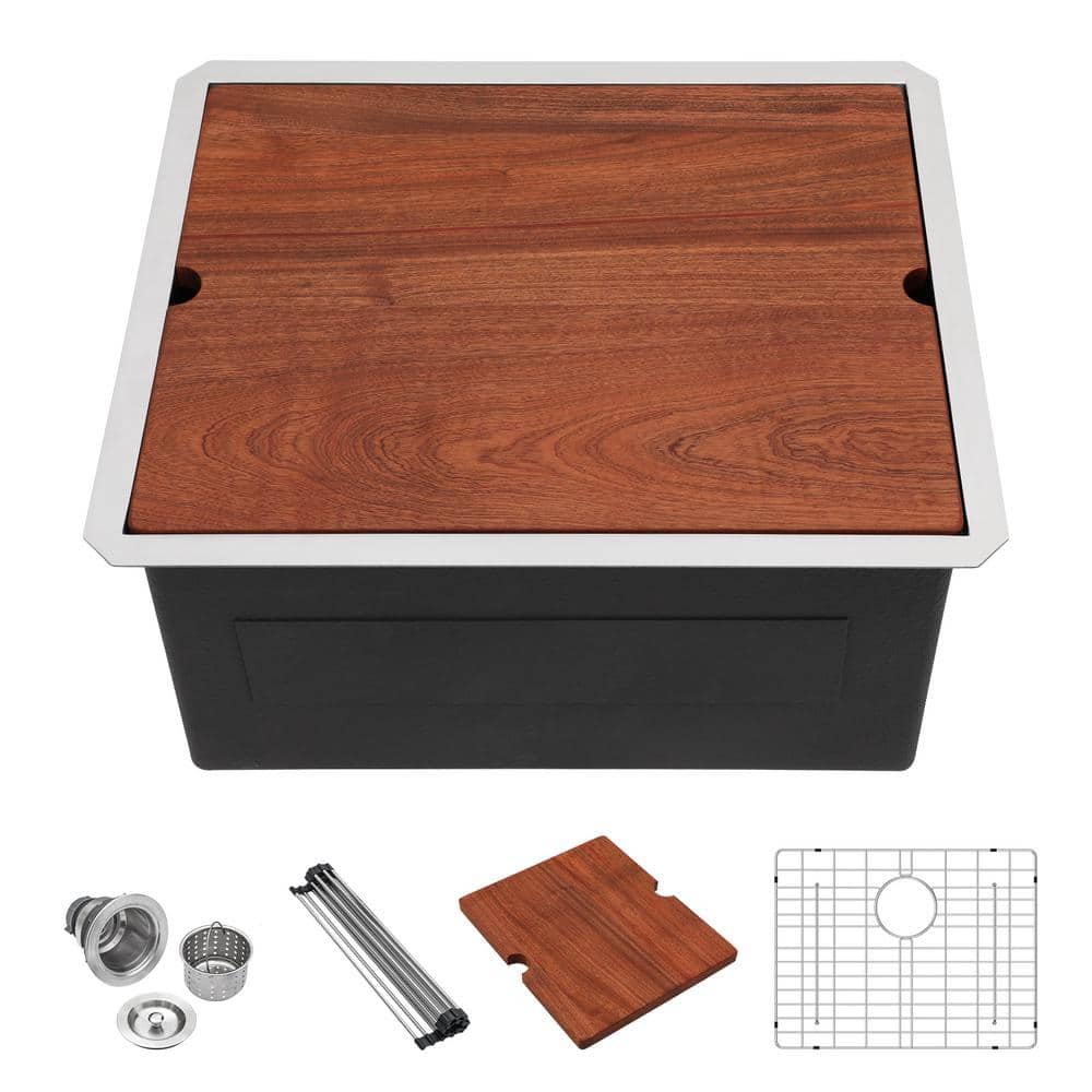 LORDEAR 23x19 Stainless Steel Undermount Utility Sink - Silver – Super ...