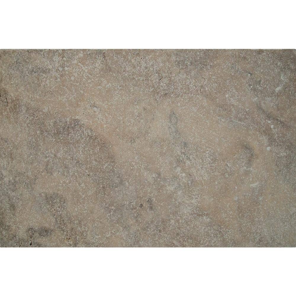 MSI Take Home Tile Sample - 6 in. x 6 in. x 1.18 in. Silver Tumbled Tr ...
