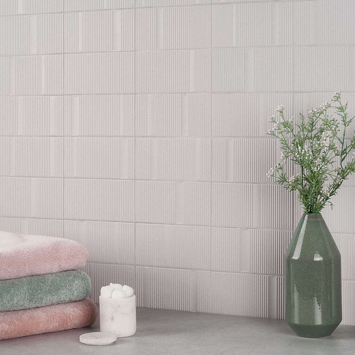 Division Silver 8x16 Fluted Matte Ceramic Wall Tile by Lux Tile – Super ...