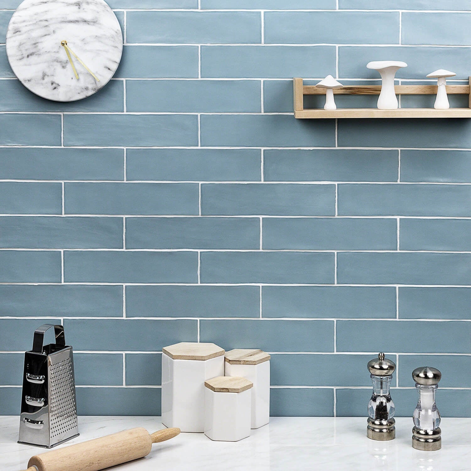 Bayou Sky Blue 3x12 Matte Ceramic Subway Tile – Super Arbor