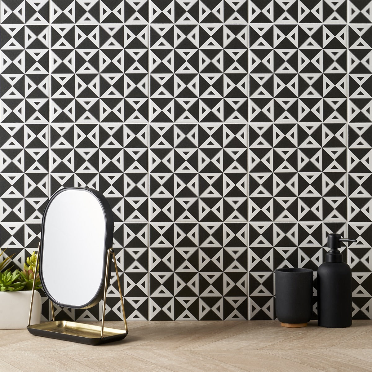B2W Angle Negative 8x8 Matte Porcelain Tile - Lux Tile – Super Arbor