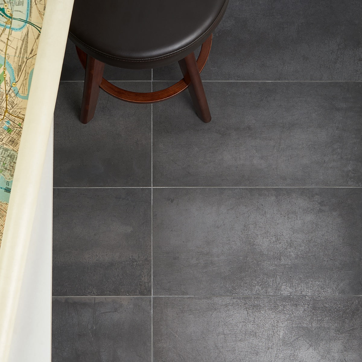 Bond Venom Charcoal Matte Porcelain Tile - 12x24 - Lux Tile – Super Arbor