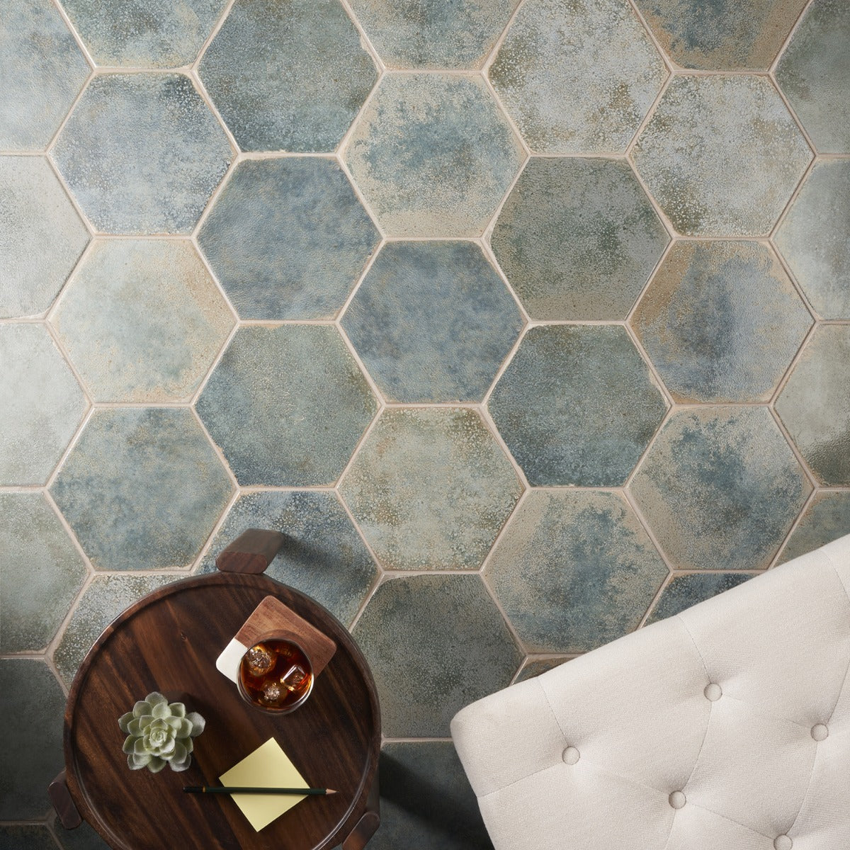 Lux Tile Kalay Green 9" Hexagon Polished Porcelain Tile – Super Arbor