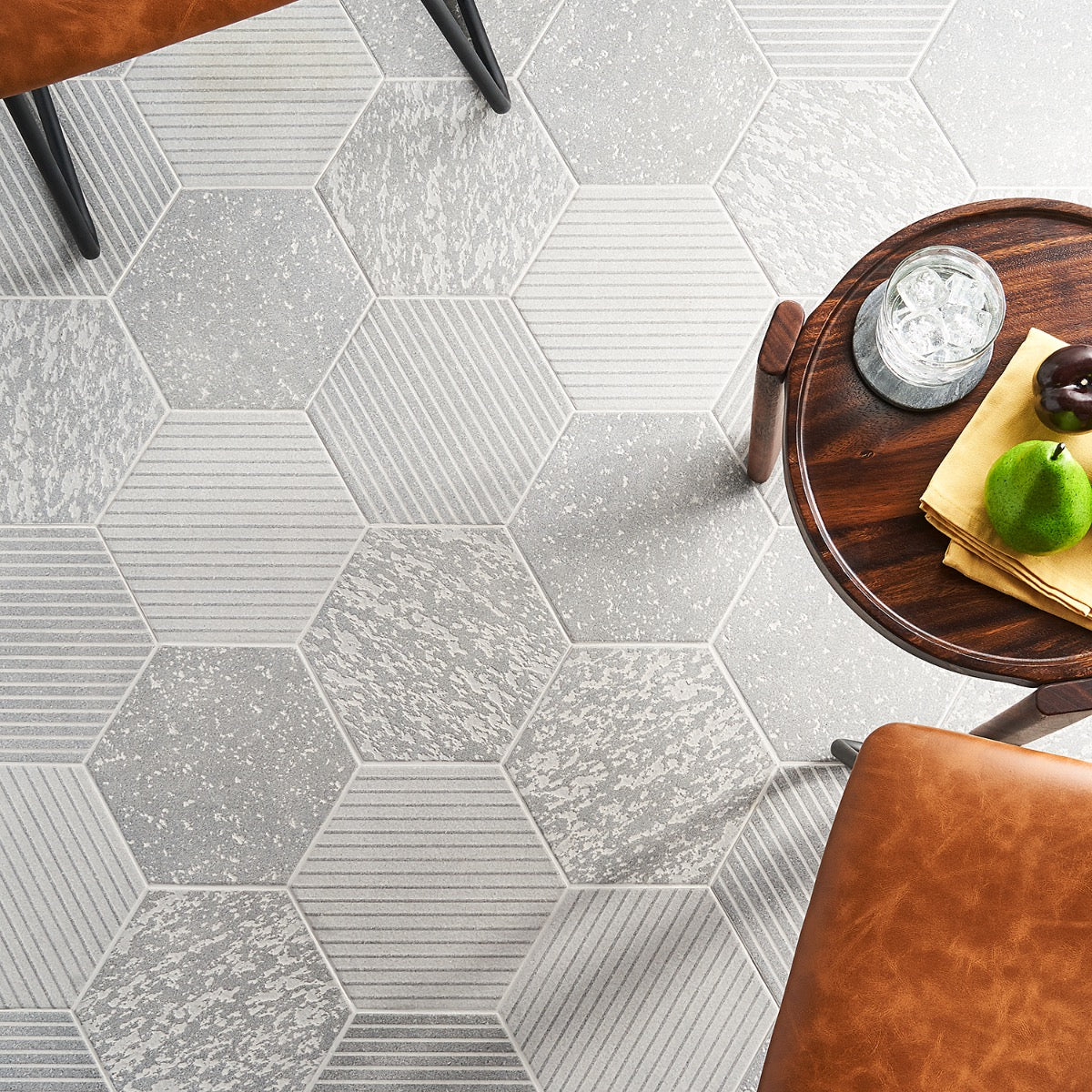 Texstone Gray Hexagon Matte Porcelain Tile - Lux Tile – Super Arbor