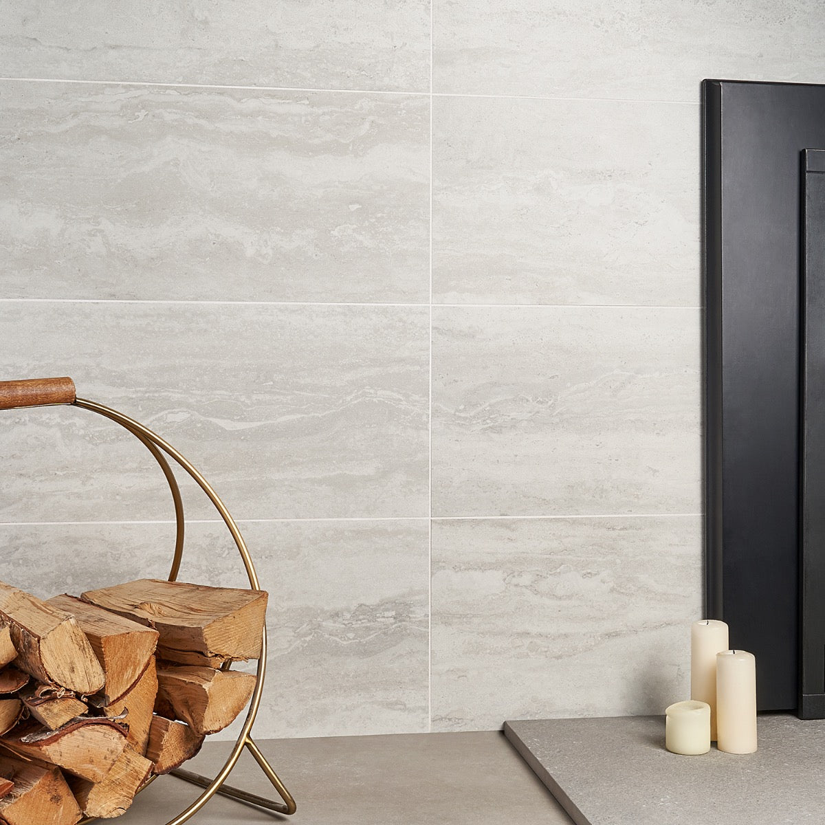 Basic Travertine Cotton White 12x24 Matte Porcelain Tile - Lux Tile ...