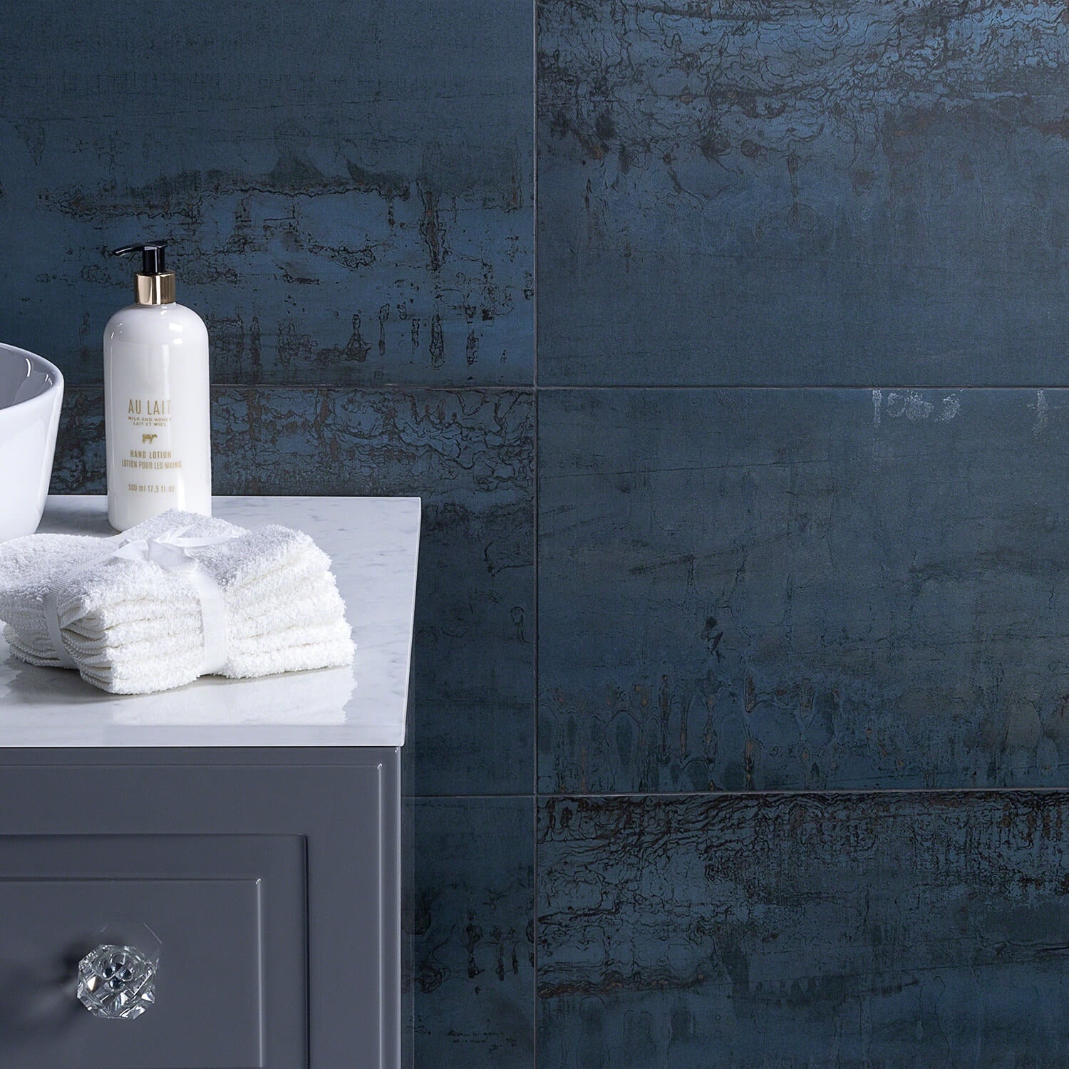 Angela Harris Inspira Metallic Blue 12x24 Matte Porcelain Tile – Super ...