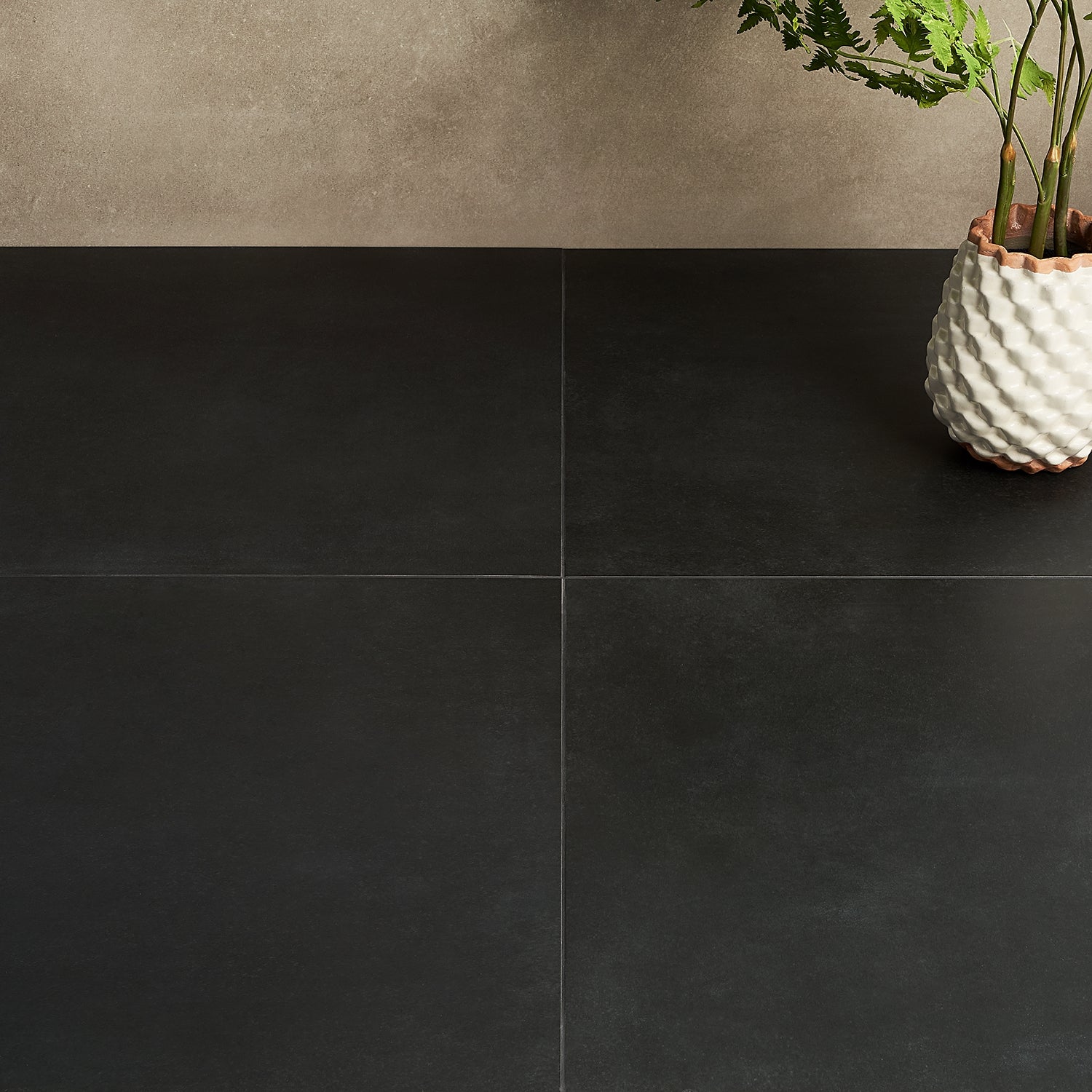 Lines Black Matte Porcelain Tile 24x24 - Lux Tile – Super Arbor