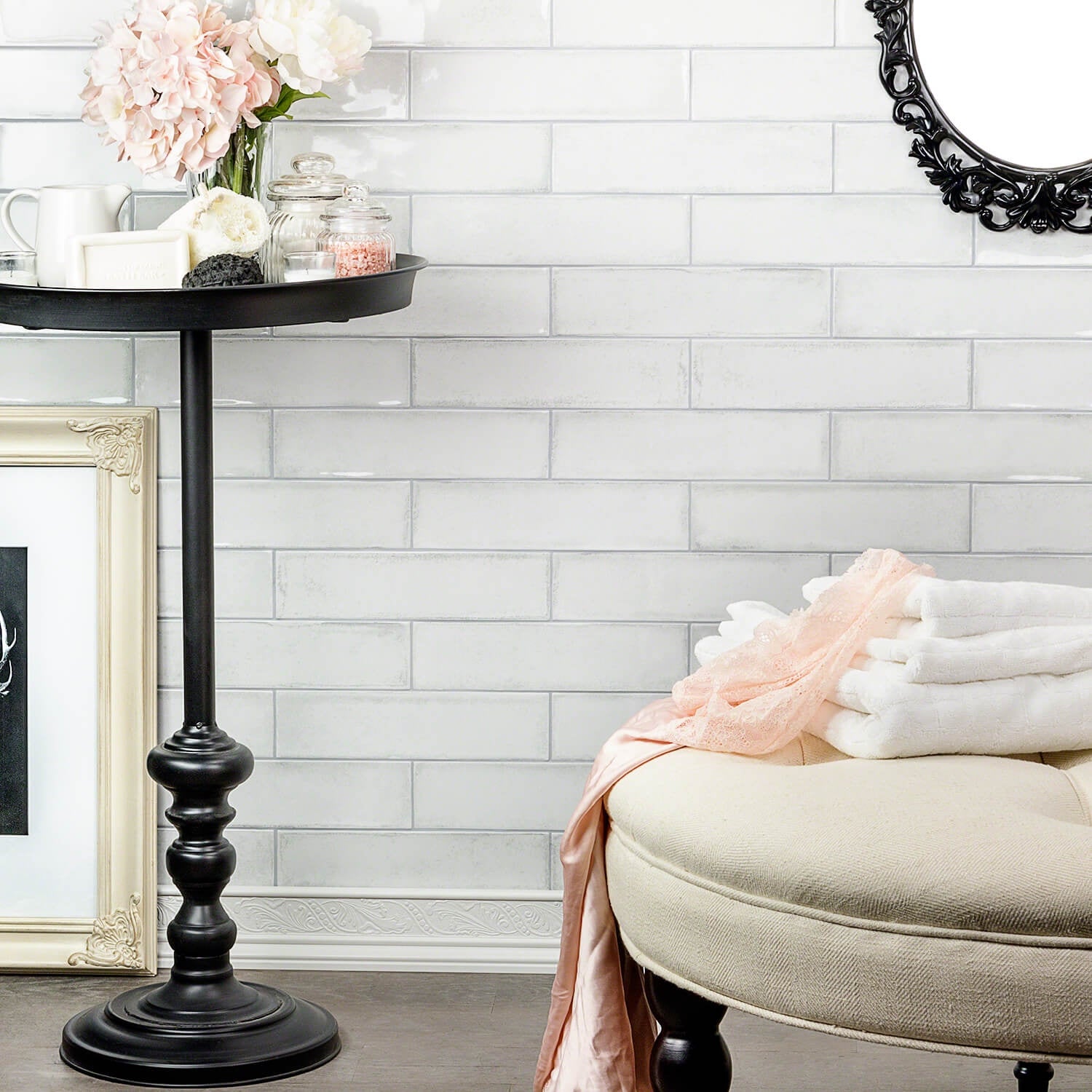 Castle Wind Chill White 3x12 Polished Ceramic Subway Tile for Walls ...
