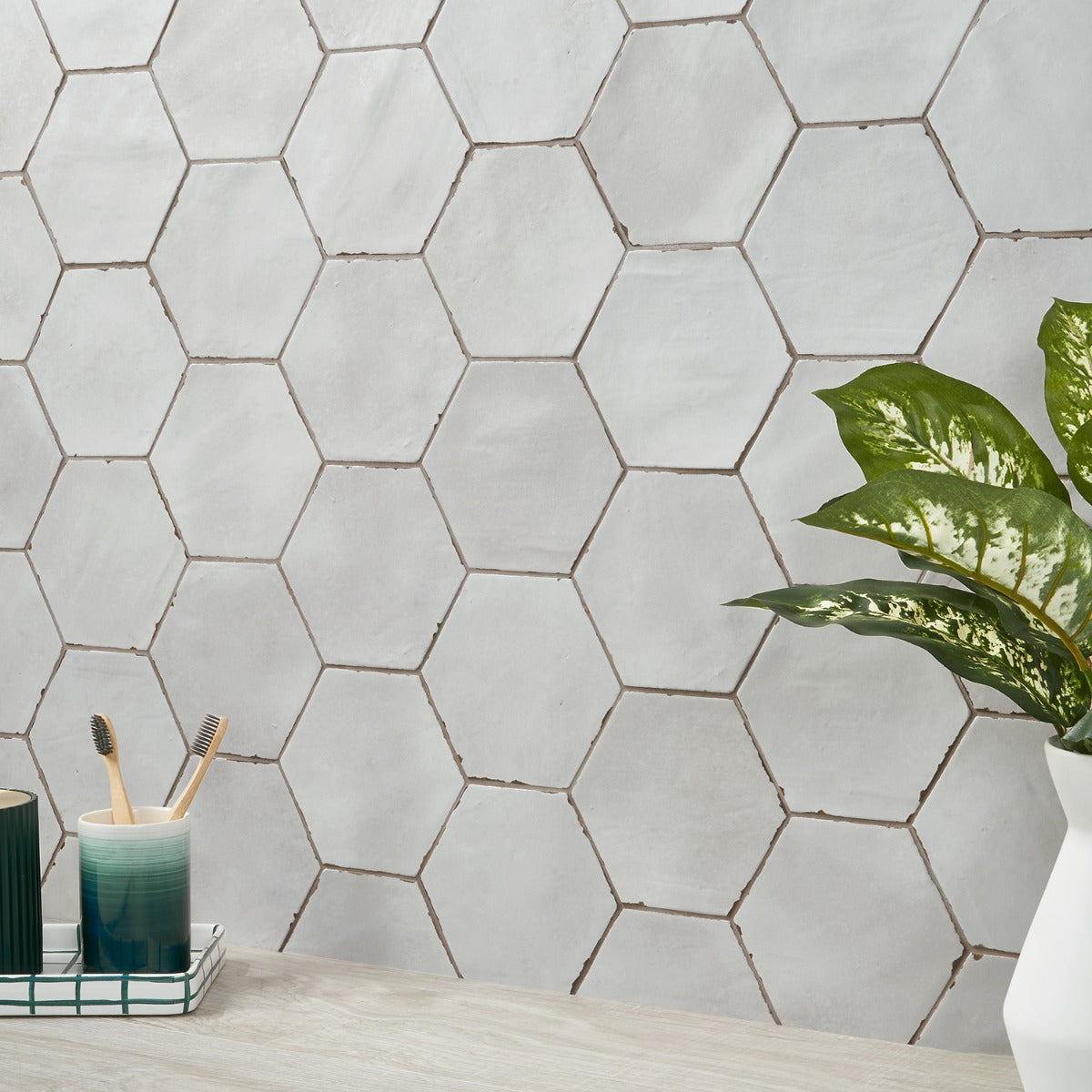 Lux Tile Sasha Hex Gray Matte Porcelain Tile 6" – Super Arbor