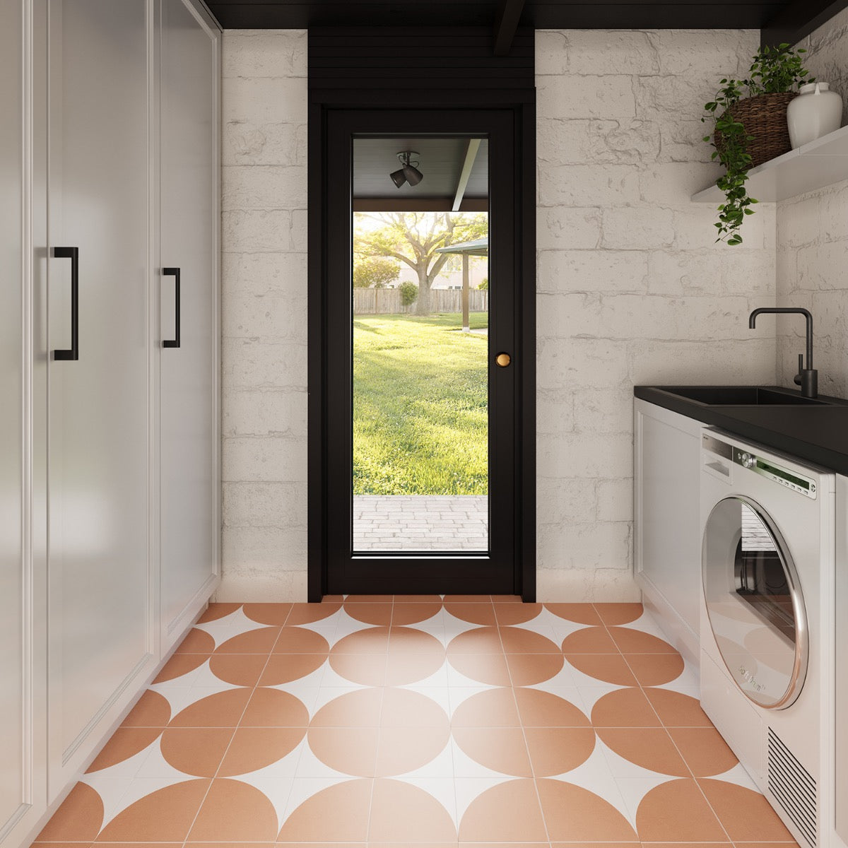 Stacy Garcia Maddox Deco Terracotta 8x8 Matte Porcelain Tile – Super Arbor