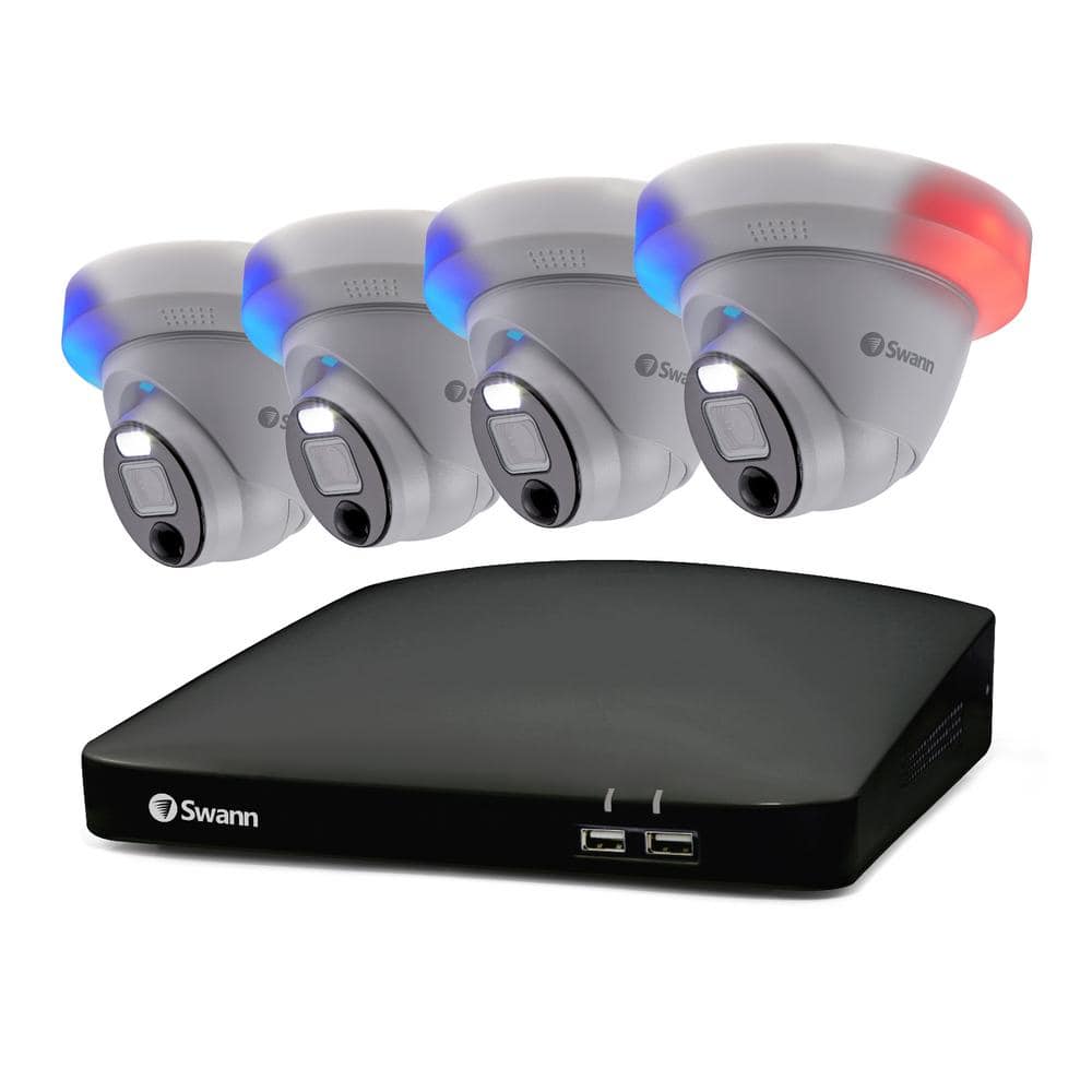 Swann 8-Channel 1080p 1TB DVR Security Camera System with 4 Wired Swan ...