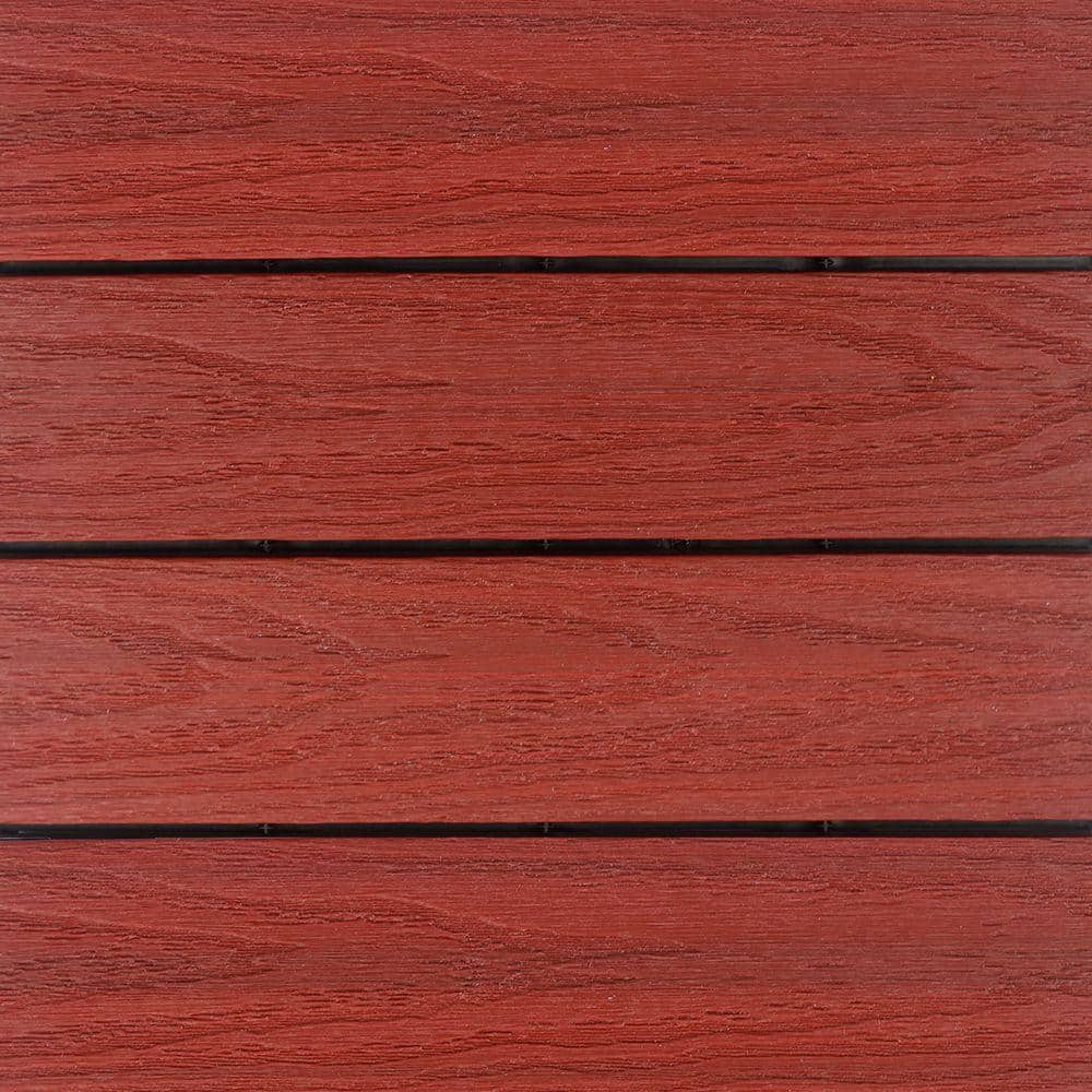 NewTechWood UltraShield Naturale 1 ft. x 1 ft. Quick Deck Outdoor Comp ...