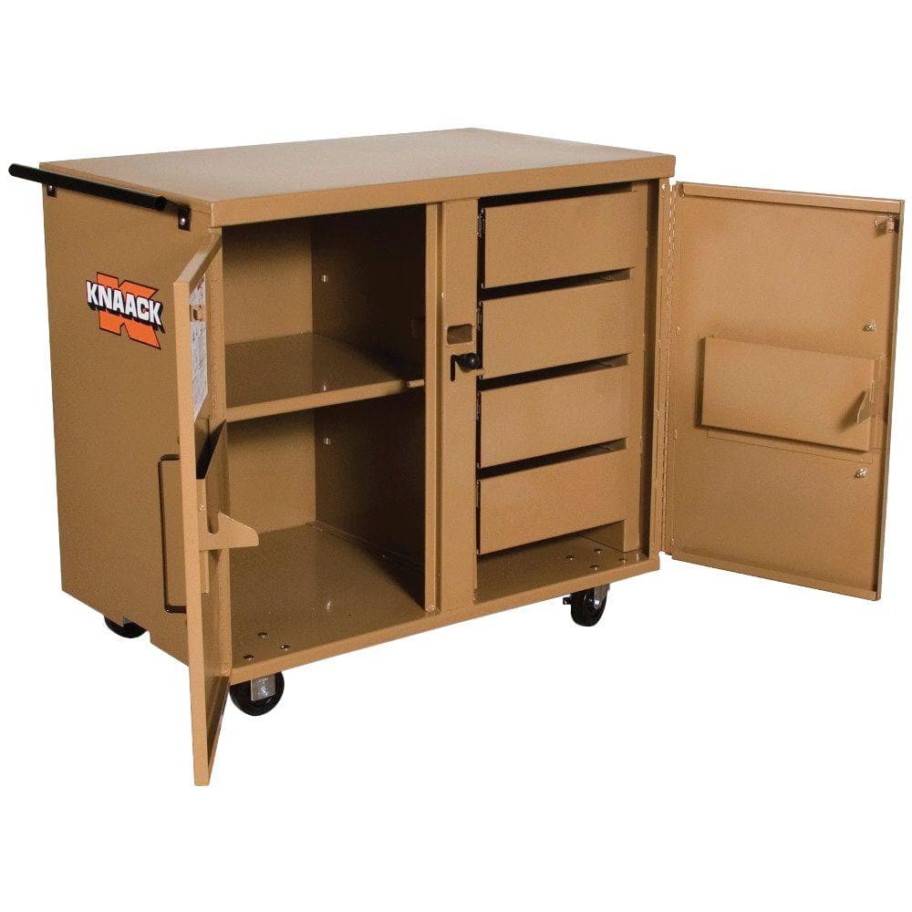 Knaack 37 in. W x 25 in. L x 40 in. H, Steel Mobile Rolling Workbench ...