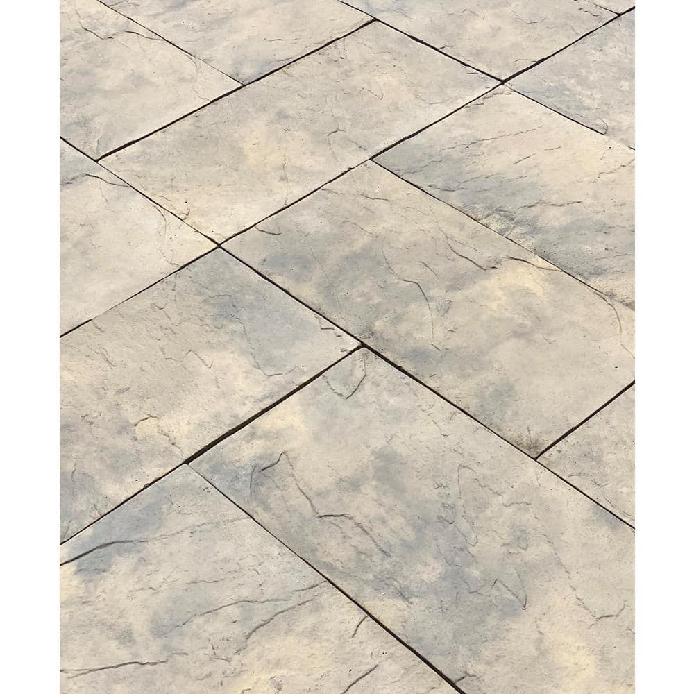 Nantucket Pavers Yorkstone 12 in. x 24 in. x 1.5 in. Tan Variegated Co ...
