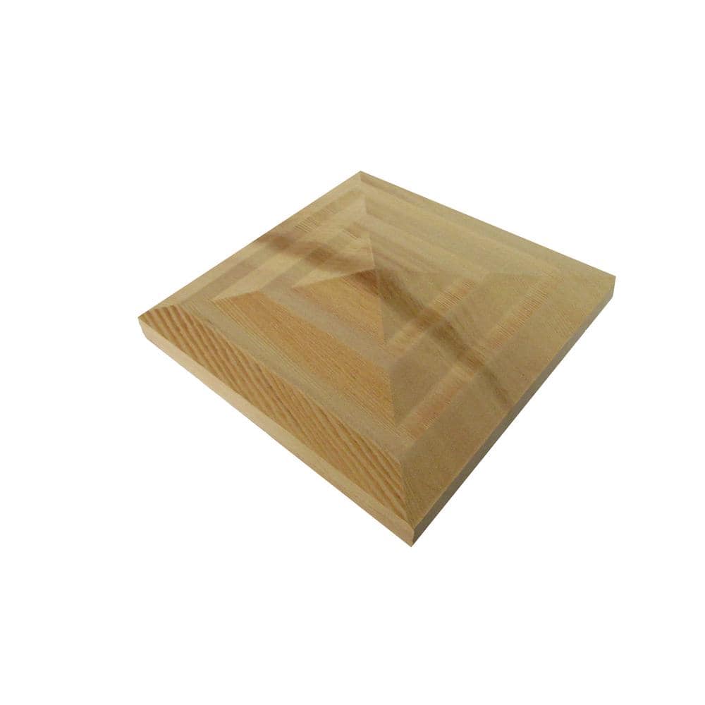 4 in. x 4 in. Step-In Pyramid Cedar Post Cap – Super Arbor