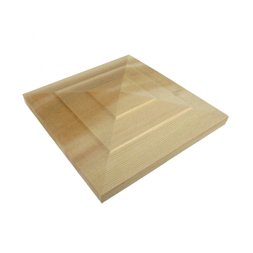 4 in. x 4 in. Step-Out Pyramid Cedar Post Cap – Super Arbor