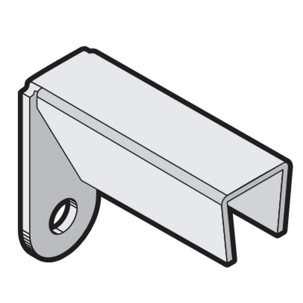US Door and Fence 1 in. Black Fence Mounting Bracket Square Rails (4-P ...