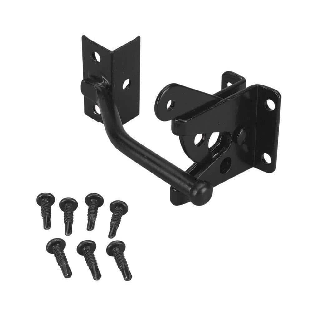 US Door and Fence Black Steel Gravity Latch Kit – Super Arbor