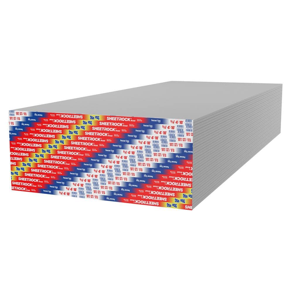 USG Sheetrock Brand 5/8 in. x 4 ft. x 10 ft. Firecode X Drywall – Super ...