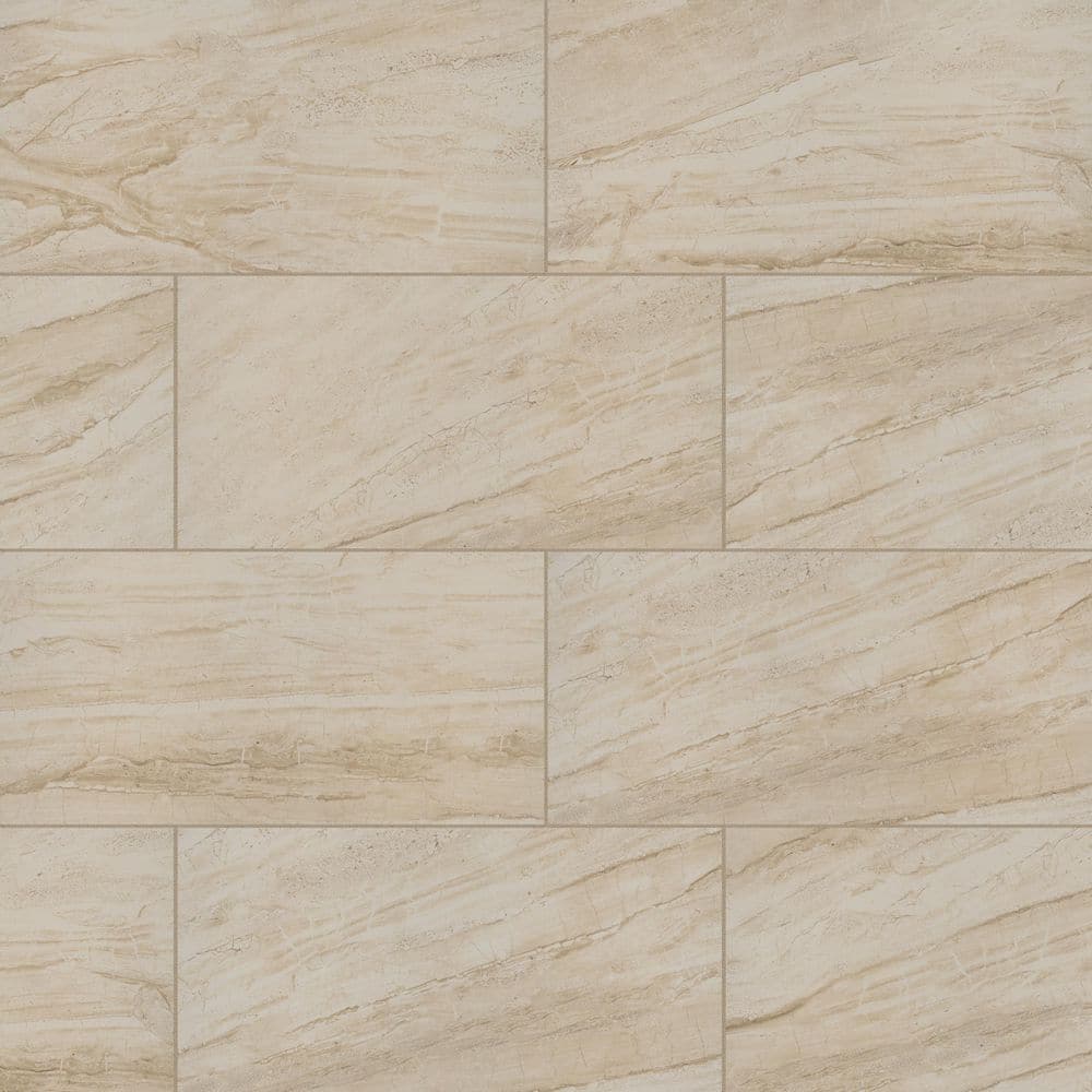 MSI Vigo Beige 24 in. x 12 in. Matte Ceramic Floor and Wall Tile (16 s ...