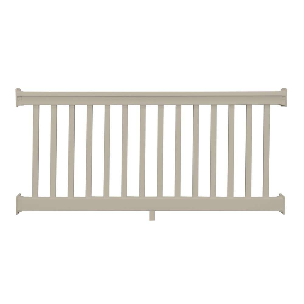 Weatherables Riviera 3 ft. H x 8 ft. W Khaki Vinyl Railing Kit – Super ...