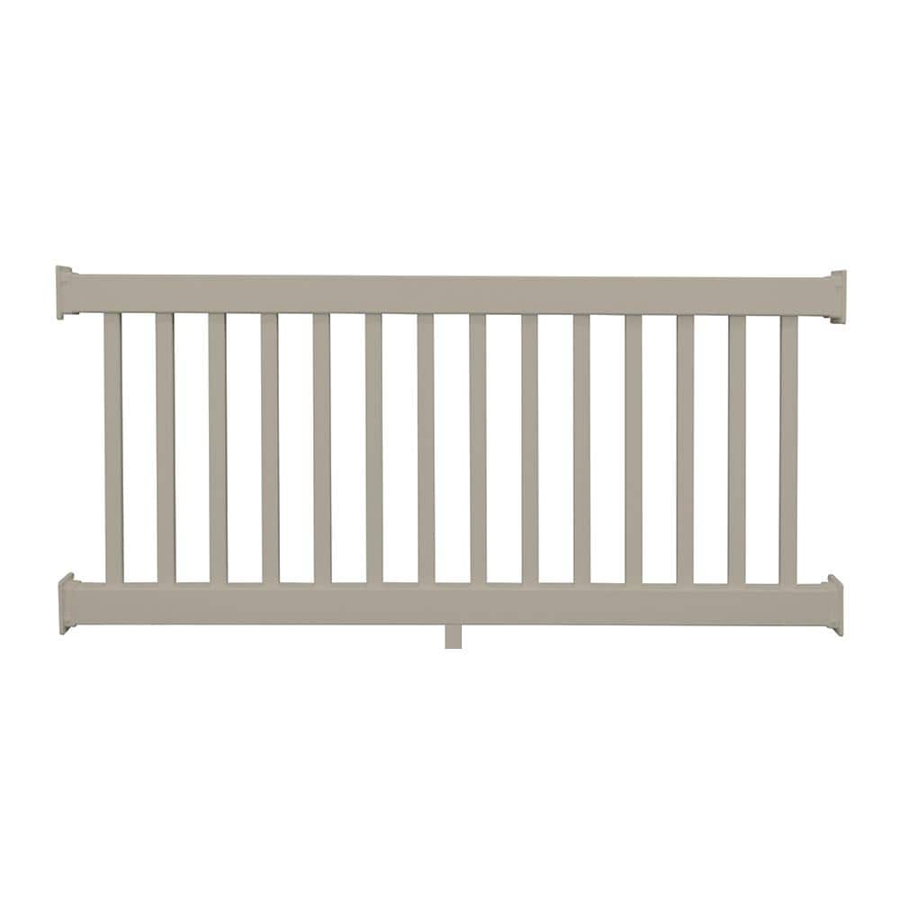 Weatherables Naples 3 ft. H x 6 ft. W Khaki Vinyl Railing Kit – Super Arbor