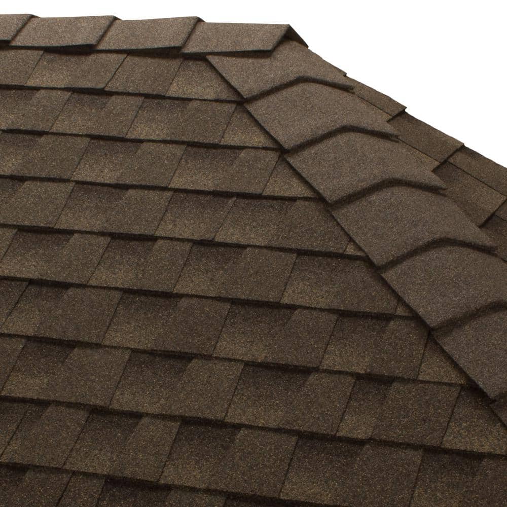 GAF TimberCrest Weathered Wood Bullnose Hip and Ridge Cap Shingles ...