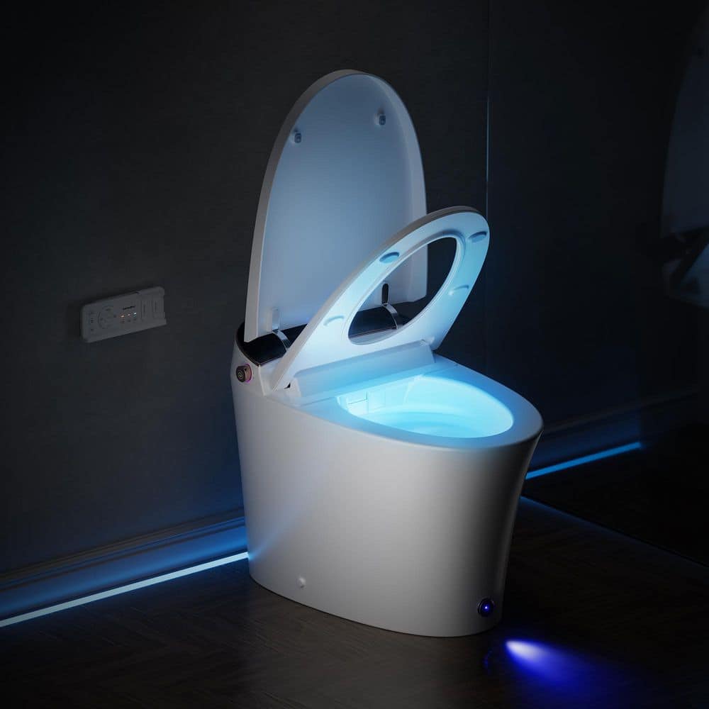 Casta Diva Elongated Electric Bidet Toilet with Auto Foam Layer, Flush ...