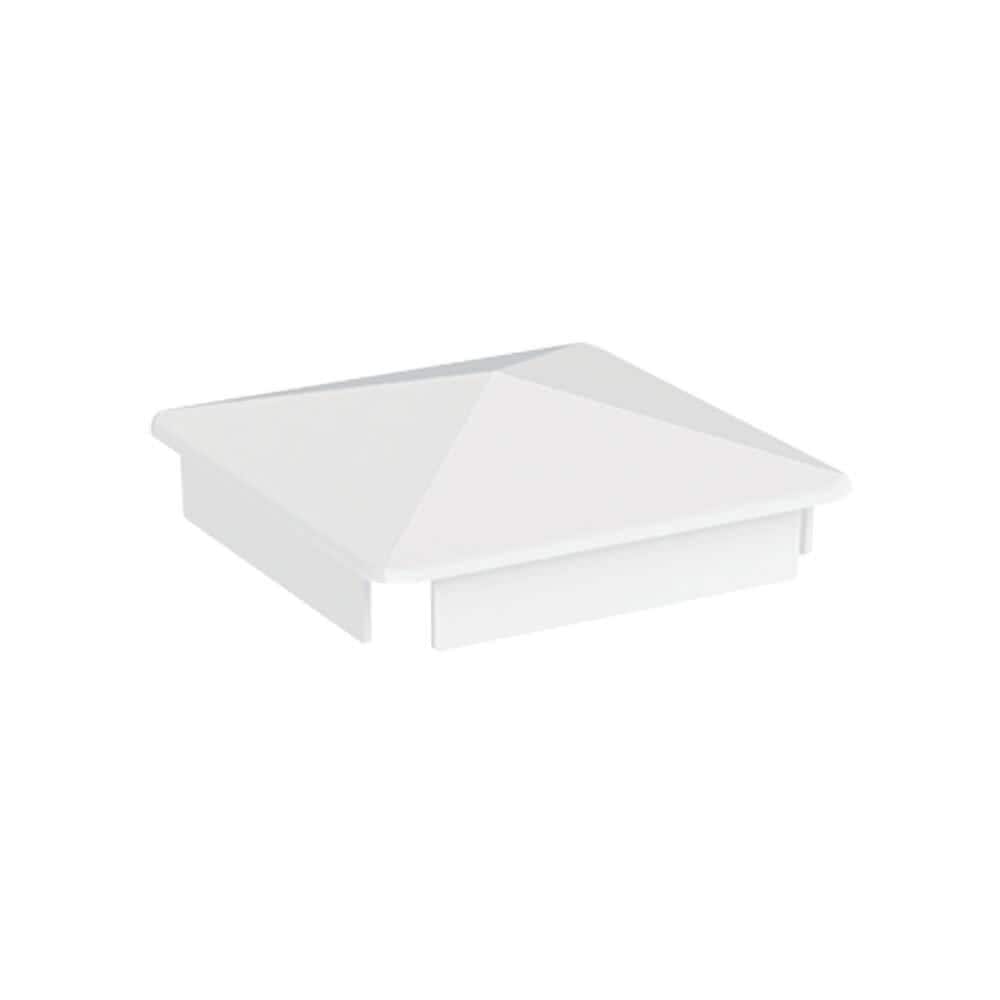 Barrette Outdoor Living 5 in. x 5 in. White Internal Vinyl Post Top ...