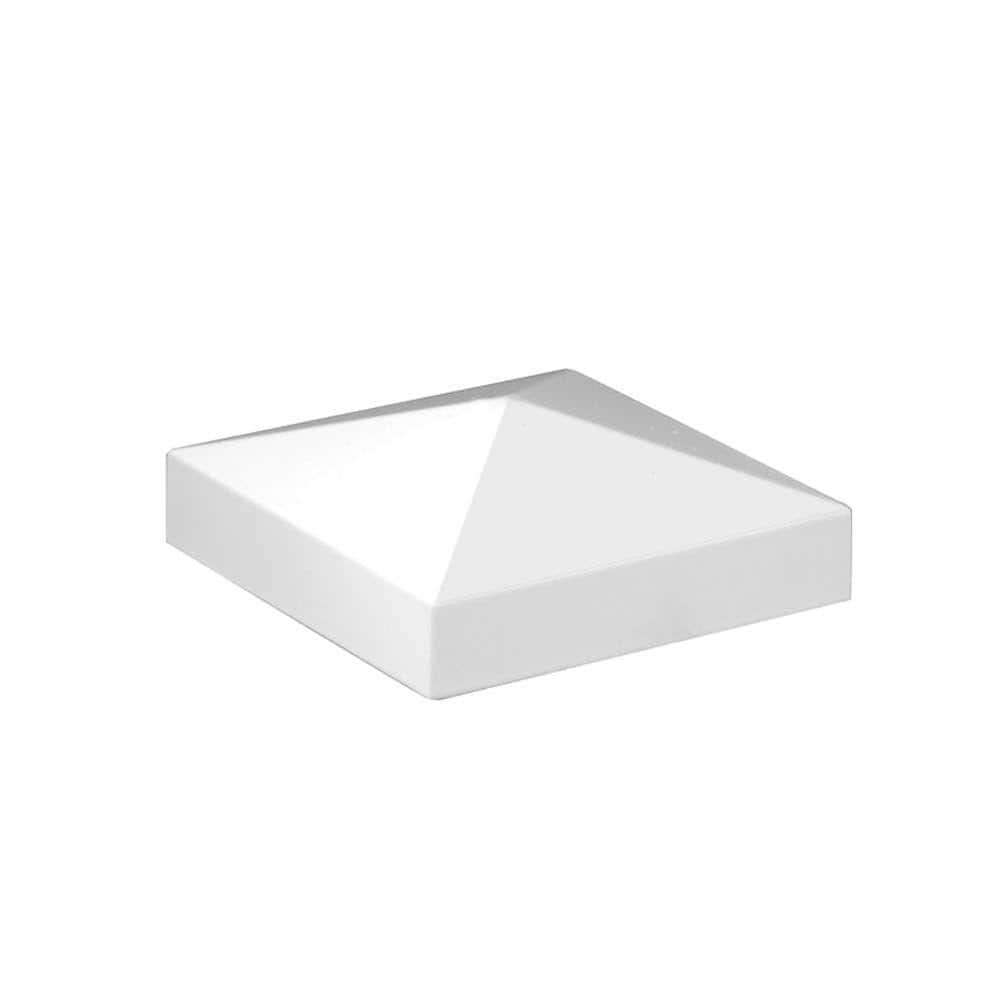 Barrette Outdoor Living 2 in. x 2 in. White Aluminum Pyramid Post Top ...