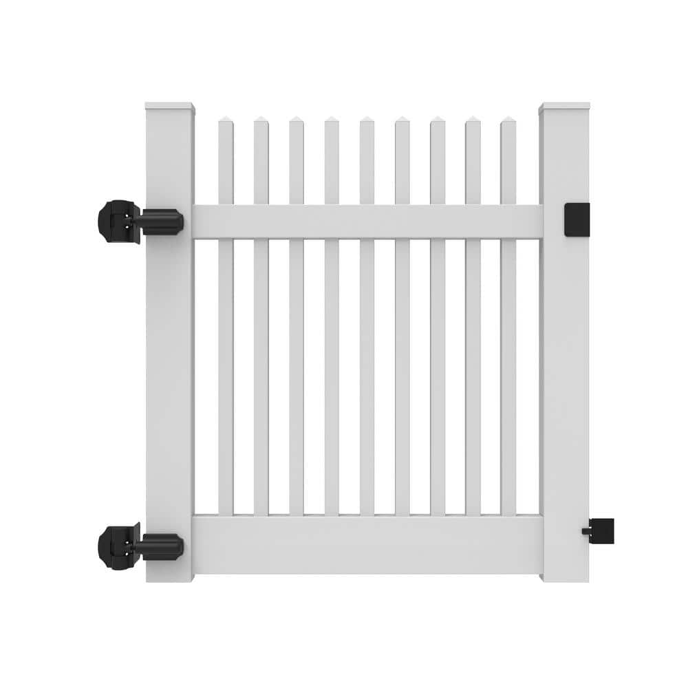 Barrette Outdoor Living Yukon 4x4 White Vinyl Fence Gate – Super Arbor