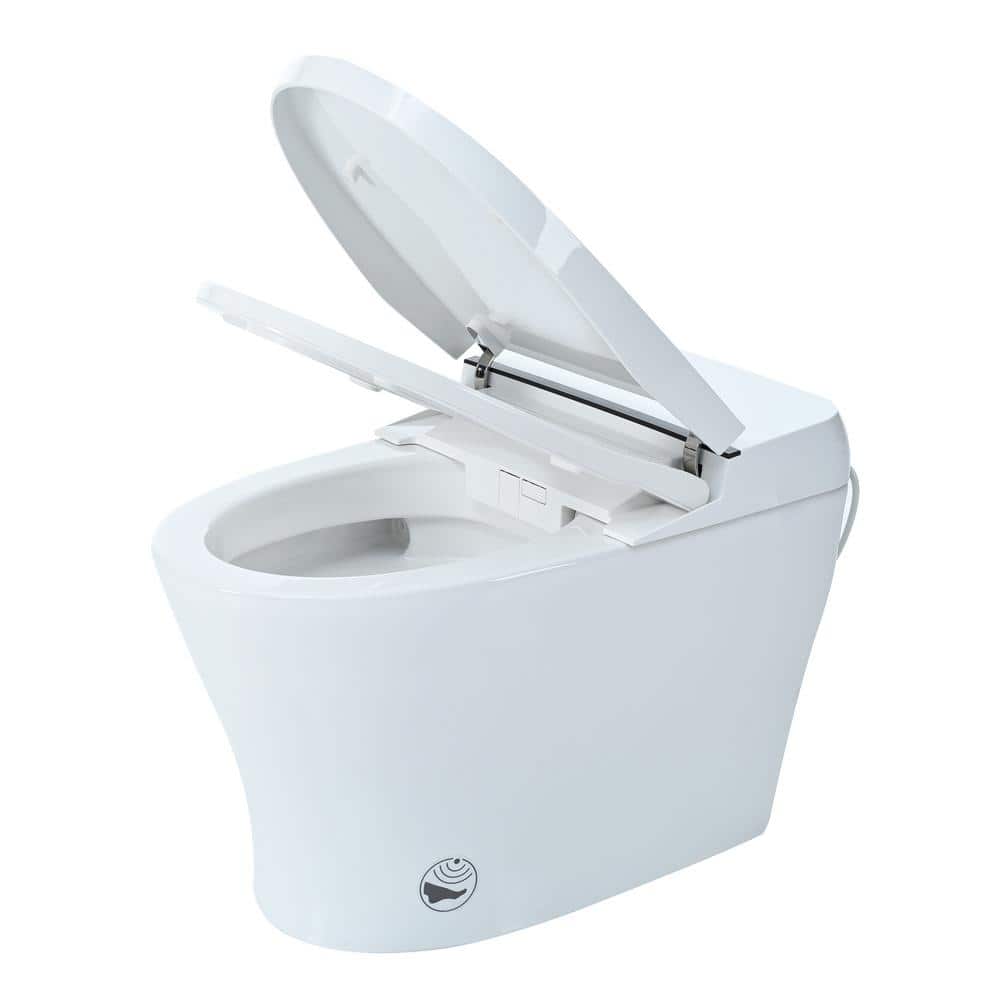 Smart Round Bidet Toilet with LED Light & Self-Cleaning Nozzle – Super ...