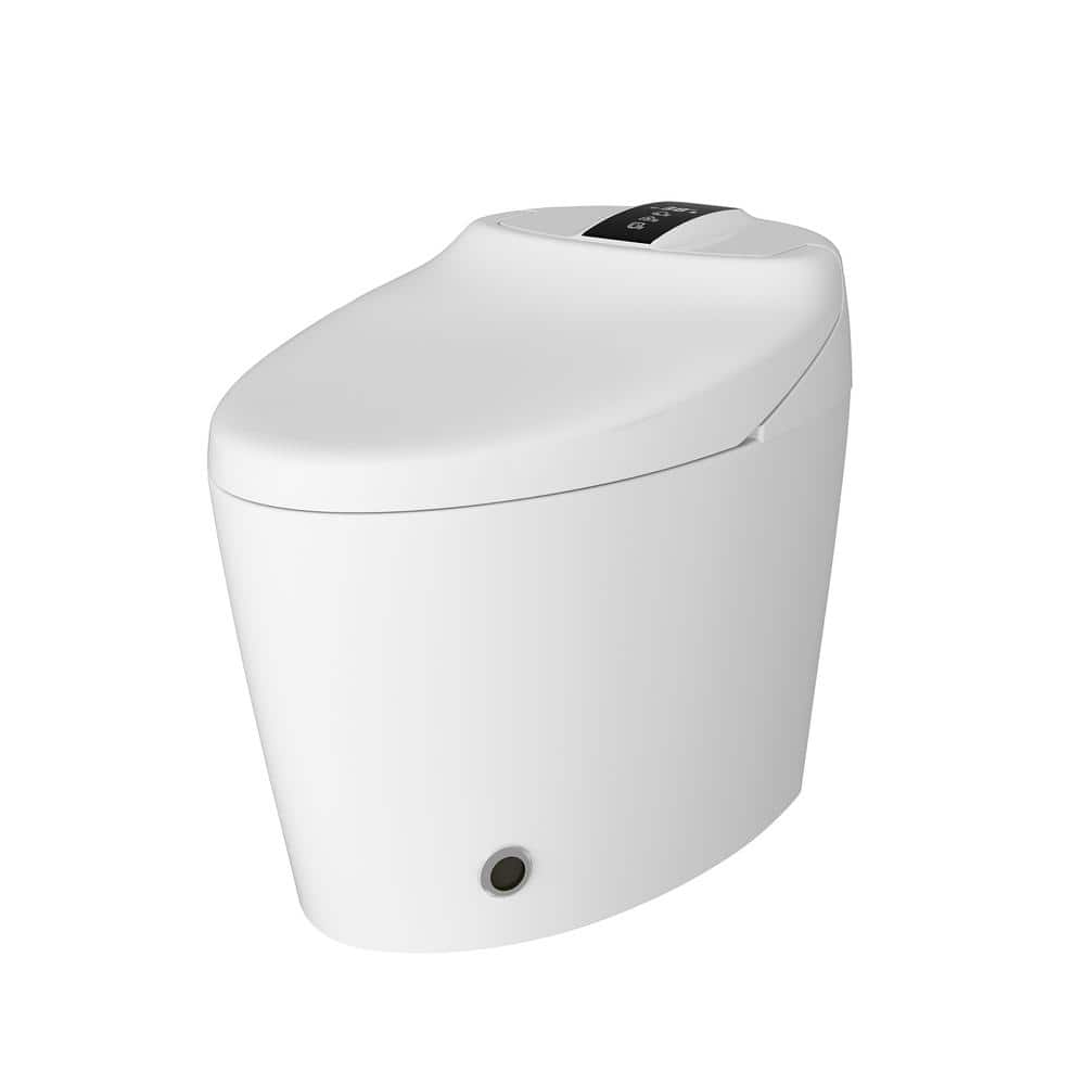 FUFU&GAGA Elongated Smart Bidet Toilet with Foot Sensing & Heated Feat ...