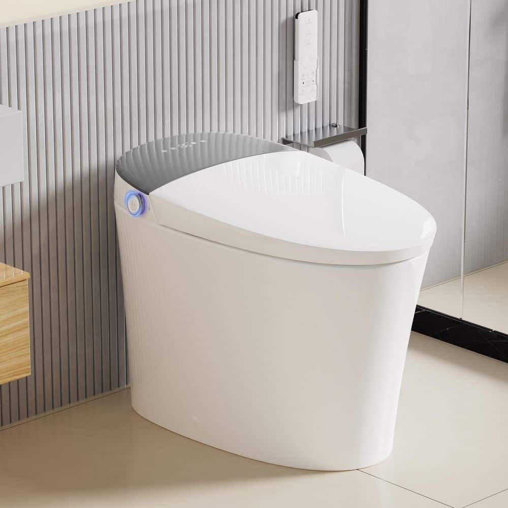 CANEST Elongated Electric Bidet Toilet with Auto Features - Dual Flush ...