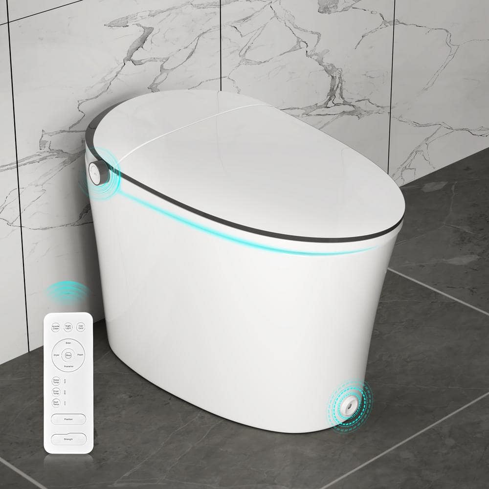 DEERVALLEY Smart Toilet & Bidet Combo with Remote and Auto Flush ...