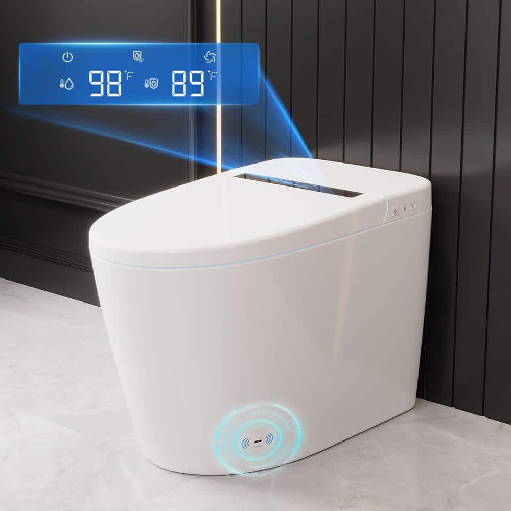 DEERVALLEY Smart Bidet Toilet with Auto Open/Flush, Warm Water, Air Dr ...