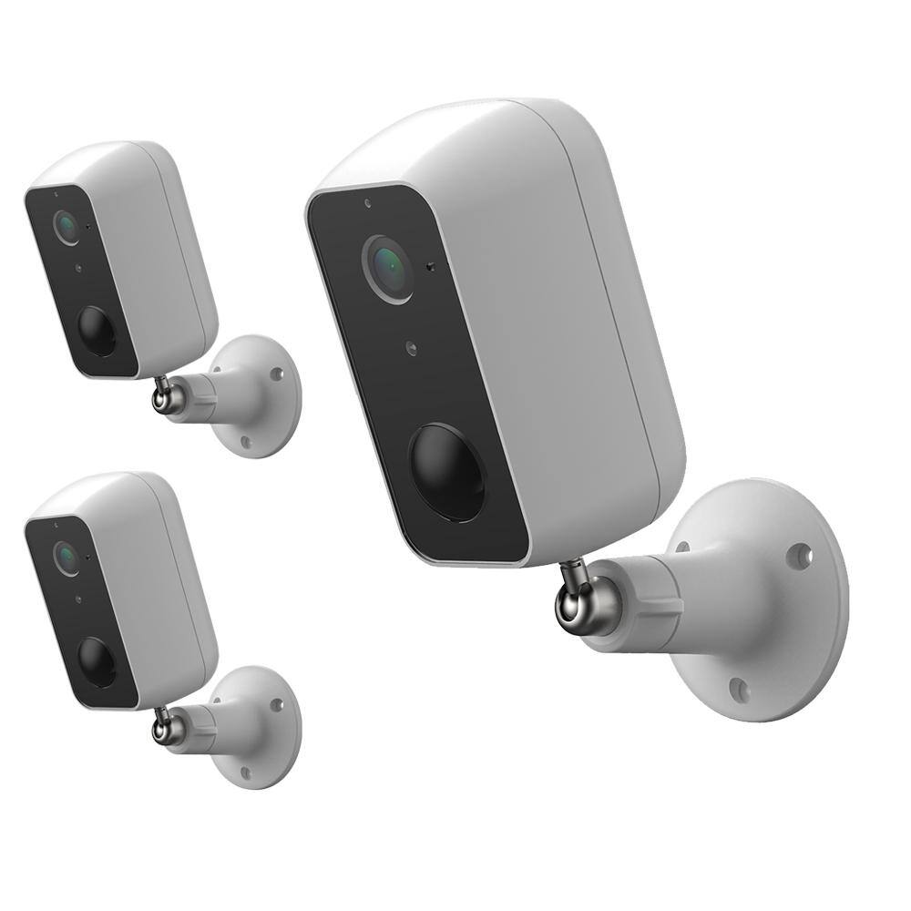 Feit Electric Battery Powered Outdoor Wall Mount Wi-Fi Smart IP Securi ...