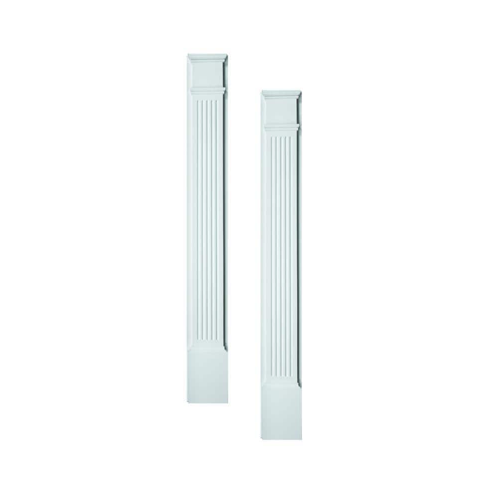 Fypon 1-5/8 in. x 5-1/4 in. x 82 in. Primed Polyurethane Fluted Pilast ...