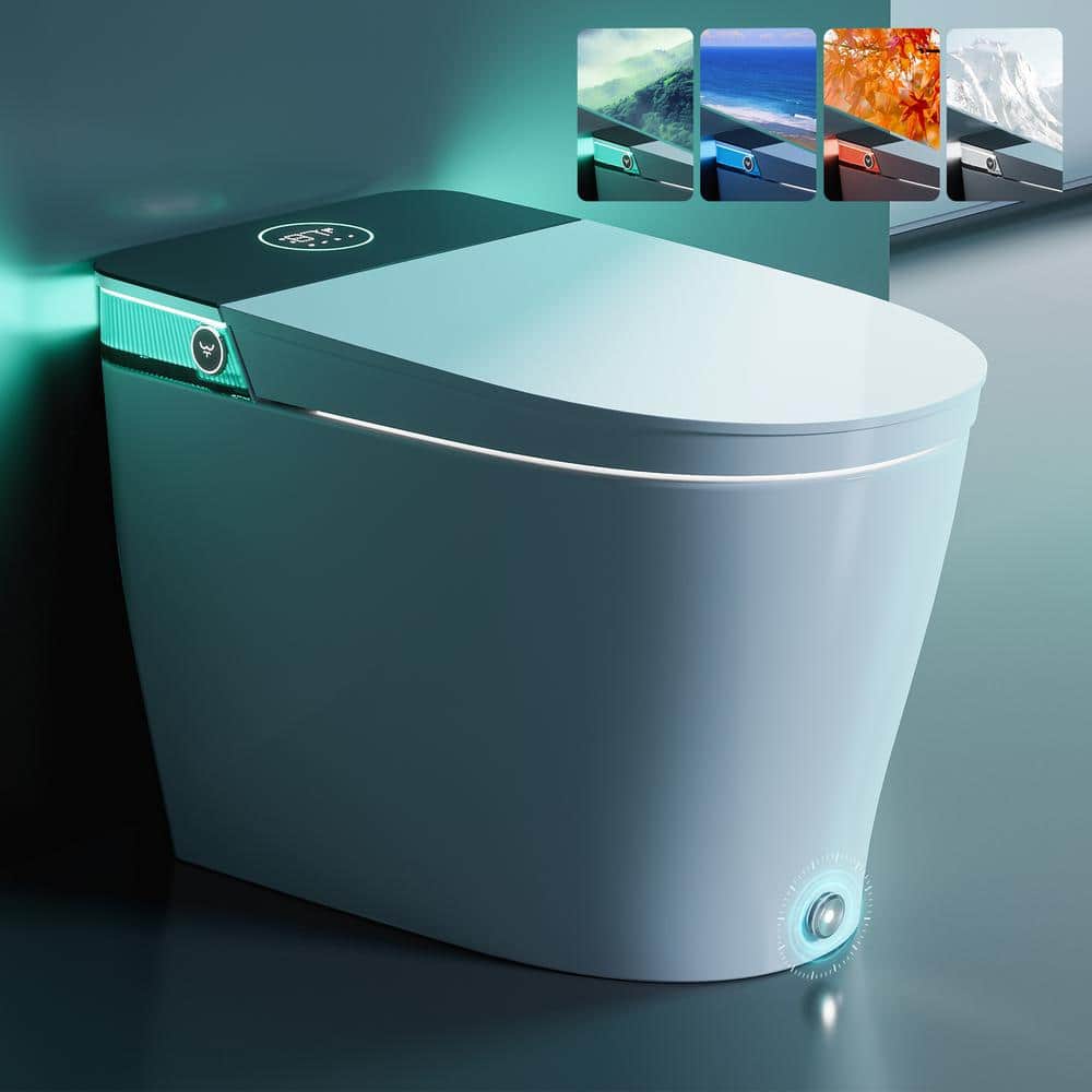HOROW T38 Elegant Luxury Elongated Smart Bidet Toilet with Ambient Lig ...