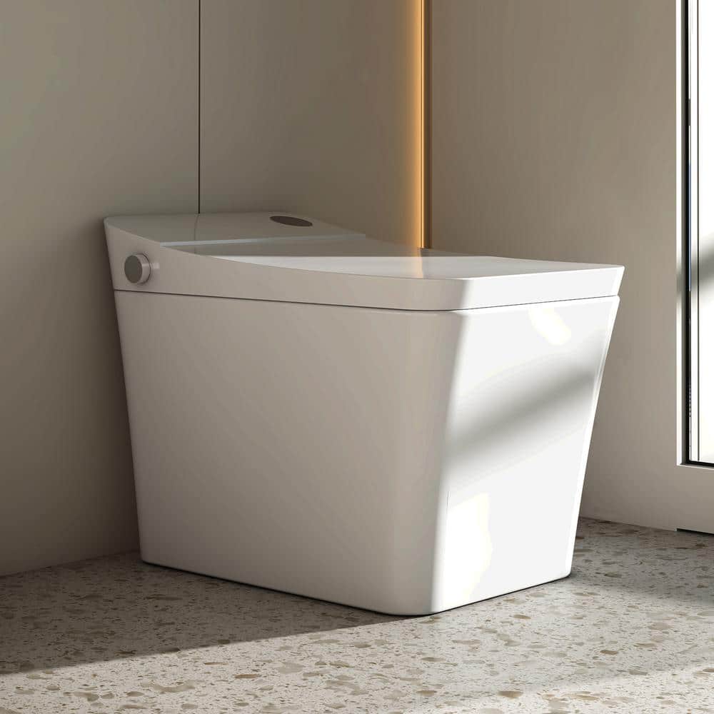 MEDUNJESS H-Z Elongated Smart Bidet Toilet - Auto Open/Close, Auto Flu ...